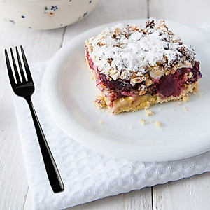 Teyyvn Black Stainless Steel Dessert/Salad Forks, Set of 16