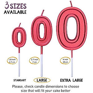 GET FRESH Number 10 Birthday Candle – Red Number Ten Candles on Sticks – Number Candles for Birthday Anniversary Wedding Party –10th Bday Candles for Cake Decoration – Vivid Red Number Cake Candles