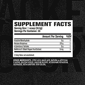 Jacked Factory Growth Surge Creatine Post Workout w/L-Carnitine - Daily Muscle Builder & Recovery Supplement with Creatine Monohydrate, Betaine, L-Carnitine L-Tartrate - 30 Servings, Sour Peach Rings