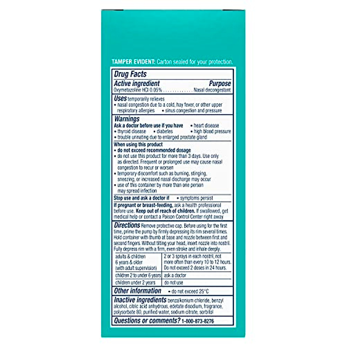 Vicks Sinex SEVERE Nasal Spray, Original Ultra Fine Mist, Decongestant Medicine, Relief From Stuffy Nose due To Cold Or Allergy, & Nasal Congestion, Sinus Pressure Relief, 265 Sprays x 2