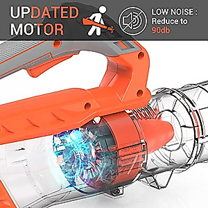 Leaf Blower Cordless with Battery and Charger, Maxlander 335cfm Cordless Leaf Blower, 2-Speed Dial Battery Powered Leaf Blower, Electric Leaf Blower with 2pcs Batteries for Leaf Blowing Lawn Care Snow