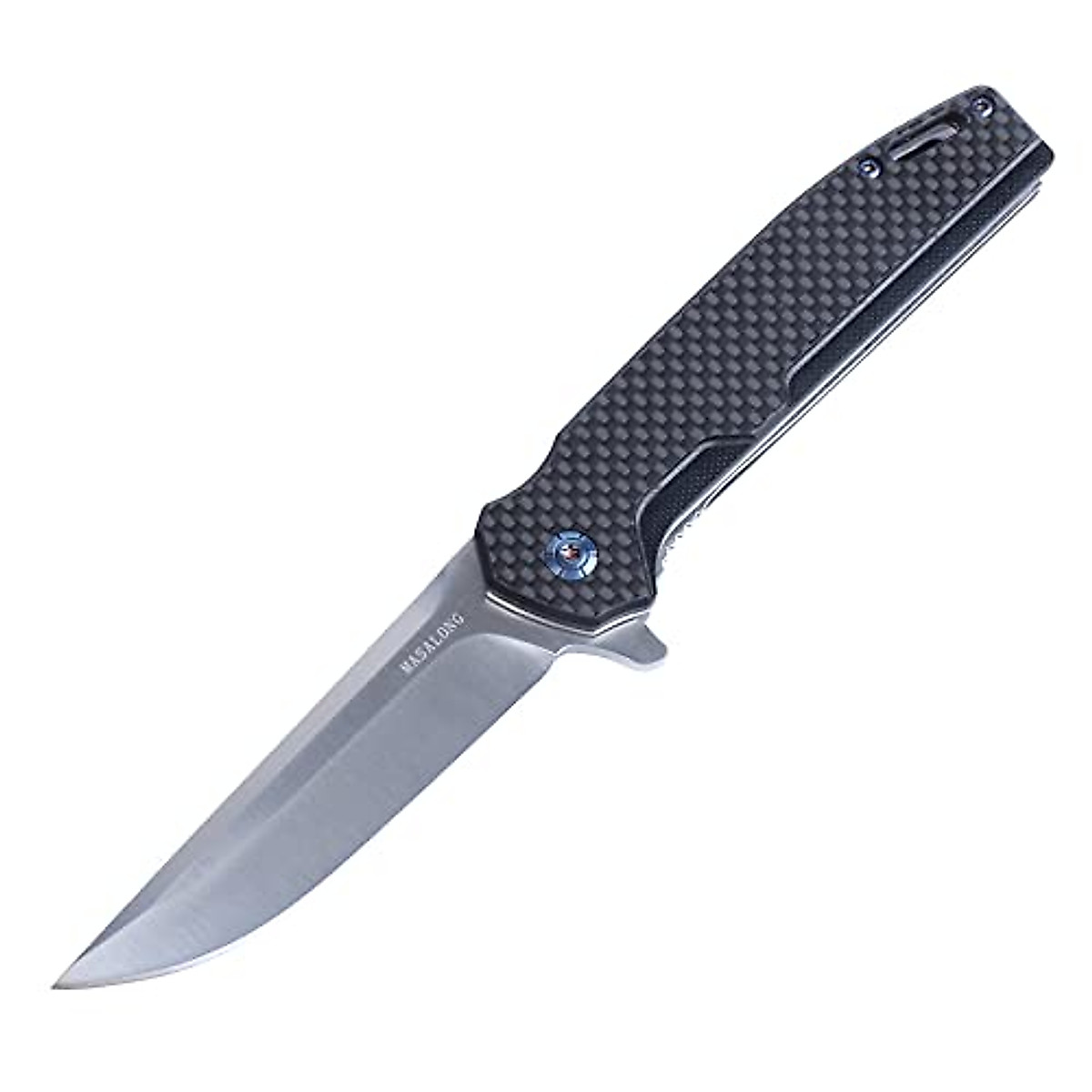 MASALONG pocket Folding Knife Kni243 7cr17 Blade With carbon fiber G10 Handle For Outdoor Portable Home Practical