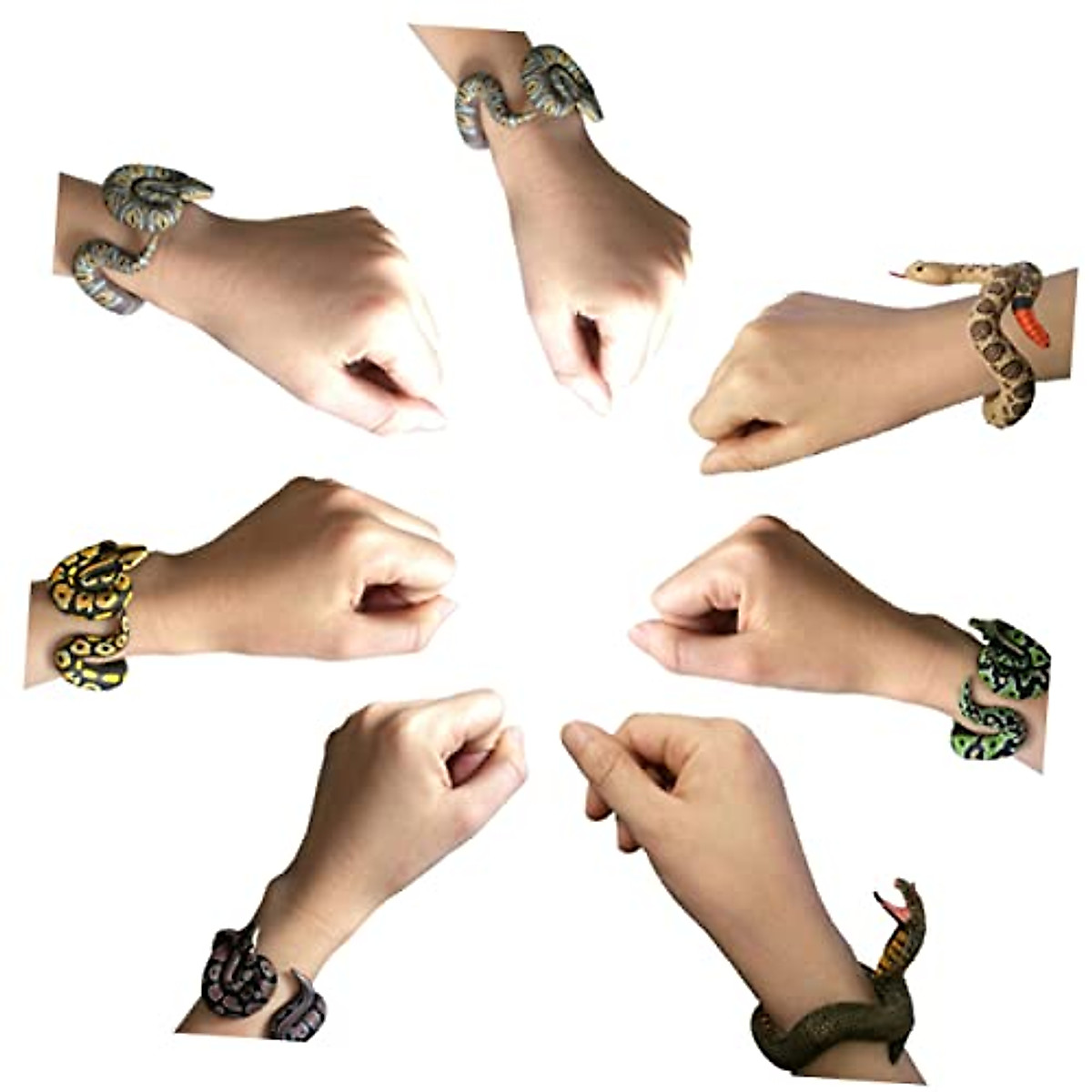 Toyvian Eco Friendly Toys Realistic Fake Snake Halloween Snake Toy Simulation Snake Bracelet Halloween Toys Scary Prank Toy for Women Halloween Party Snake Toy Model