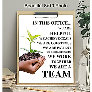Office Wall Decor - Motivational Wall Art Quote - 8x10 Inspirational Wall Art Poster - Unique Gift for Boss, Managers, Team Leaders, Men Women - Unique 8x10 Room Decoration - UNFRAMED Picture Print