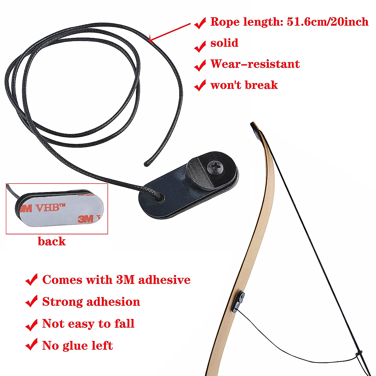 AMEYXGS Archery Clicker Recurve Bow Archery Trainer Equipment Archery Clicker Plate Self-Adhesive Mounted on Bow Limbs for Recurve Bow (BLACK 2)