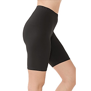 Leggings Depot Women's Buttery Soft Fashion Biker Shorts Athletic Shorts for Yoga, Black, Small