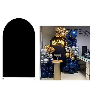ittsmnt Arch Backdrop Black Arched Wooden Wall Covers Stretchy Photography Background for Wedding Banquet Adults Bridal Shower Decorations Birthday Parties Banner