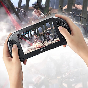 Gorliskl Hand Grip Handle Joypad Protective Case with L2 R2 Trigger Button Grip Shell Controller Protective Case for Sony Playstation PS Vita 2000 PSV 2000 PS Vita Slim.