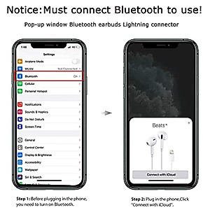 2 Pack iPhone Earbuds Wired Lightning Headphones Noise Isolating (Built-in Microphone & Volume Control)[MFi Certified] Wired in-Ear Earphones Compatible with iPhone 13 Pro Max/12/11/XS/X/7/8 -All iOS