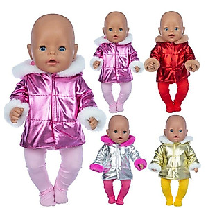 8 pcs 2023 New Down jacket + leggings Doll Clothes Fit For 18inch/43cm born baby Doll clothes reborn Doll Accessories