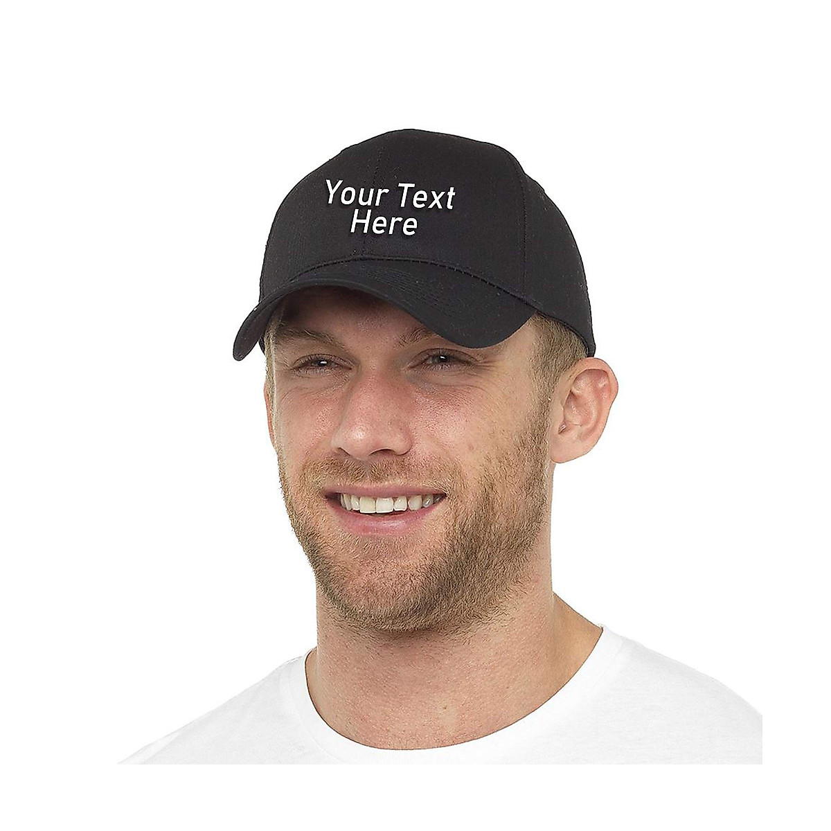 Ampton Tailored Custom Logo Embroidered dad hat Design Your own Structured Baseball Cap Style Black, 0-8