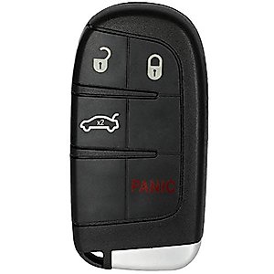 SCITOO Keyless Entry Remote Key Fob SHELL CASE Replacement for 4 Buttons Uncut Car Key for Dodge for Challenger for Charger for Journey for Dart for Durango 1pc FCC M3N-40821302 M3N40821302