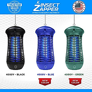 Livin’ Well Blue Bug Zapper Indoor Outdoor - 4000V High Powered Electric Mosquito Zapper Home Patio, 1,500 Sq Ft Range Fly Zapper Mosquito Trap,18W UVA Bulb Mosquito Killer Lamp Insect Bug Light