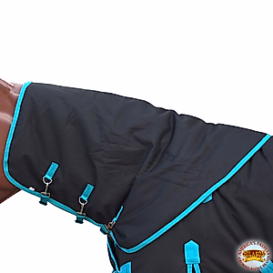 HILASON 1200D Winter Waterproof Poly Turnout Horse Hood Neck Cover | Horse Hood | Horse Turnout Hood | Horse Neck Covers for Winter | Waterproof Neck Cover for Horses