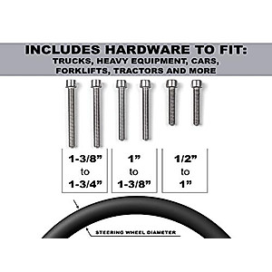 Deluxe Steering Wheel Power Handle Spinner Knob - Universal Steering Wheel Fit for Cars, Trucks, Tractors, Mowers, Forklifts, etc