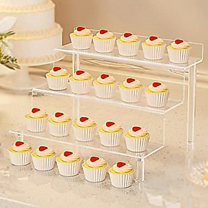Grarry Acrylic Risers Display Shelf, 9” Perfume Organizer Stand, Acrylic Riser for Display Compatible with Funko POP Shelf, Acrylic Display Stands for Cupcake Stand Cologne Organizer Perfume Holder