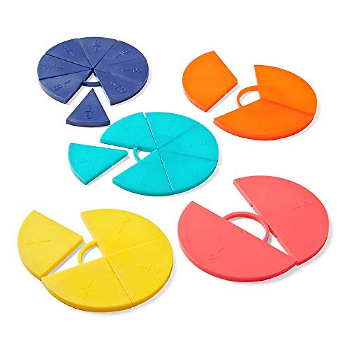 hand2mind Rainbow Fraction Tower Cubes, Montessori Math Materials, Fraction Manipulatives & Plastic Connecting Fraction Circles, Fraction Manipulatives, Unit Fraction, Rainbow Circle