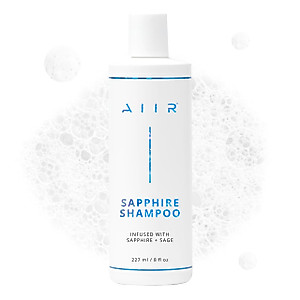 AIIR Sapphire Shampoo - Natural Hair Growth & Shine Formula - Crystal Infused, Vegan, Sulfate-Free, Color-Safe Professional Hair Care - 8 oz