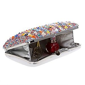 KAXIDY Fashion Pearls Beaded Evening Bag, Handbag Clutch Purses Bag Gold/Multicolor