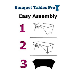 Spandex Cover for 18 x 72 Rectangular Training Tables(Black)