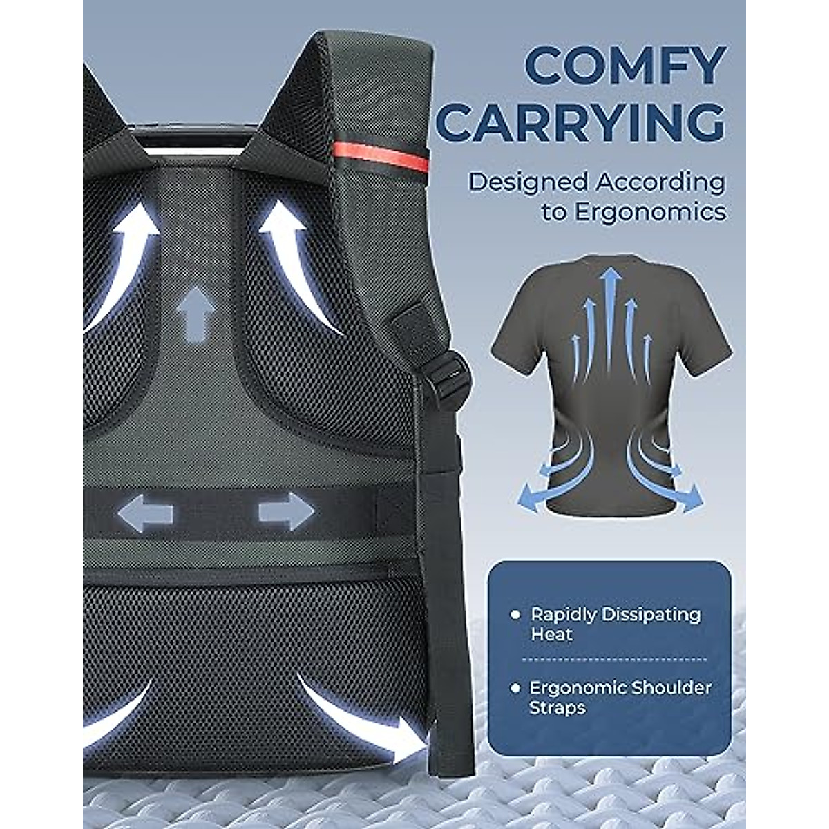 BAGSMART Business Laptop Backpack, Water-Resistant Anti-Theft Slim Durable Laptop Backpack with USB Charging Hole, College Bag Computer Bag, Gifts for Men & Women, Fits 15.6-Inch Notebook, Grey-Green