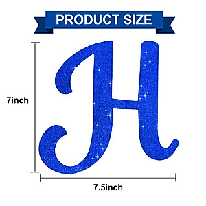 BEISHIDA Blue Happy Birthday Banner - NO DIY,10Feet,Pre-Strung-Glitter Happy Birthday Sign, Happy Birthday Garland,Happy Birthday Backdrop,Happy Birthday Decorations for Women