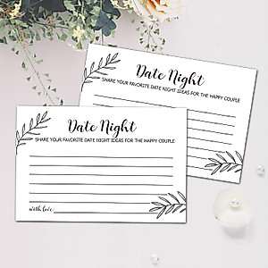 None Brand, Date Night Ideas Cards, 50 Cards, Perfect for The Bride and Groom, Husband, Wife, Boyfriend, Girlfriend, Anniversary 4In x 6In, M 05, White