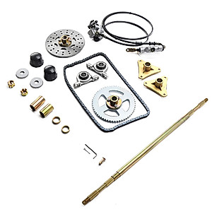 MOFANS 740MM 29.1" Go Kart Rear Axle Assembly Complete Wheel Hub Kit Fit for Go Kart Quad ATV Drift Trikes