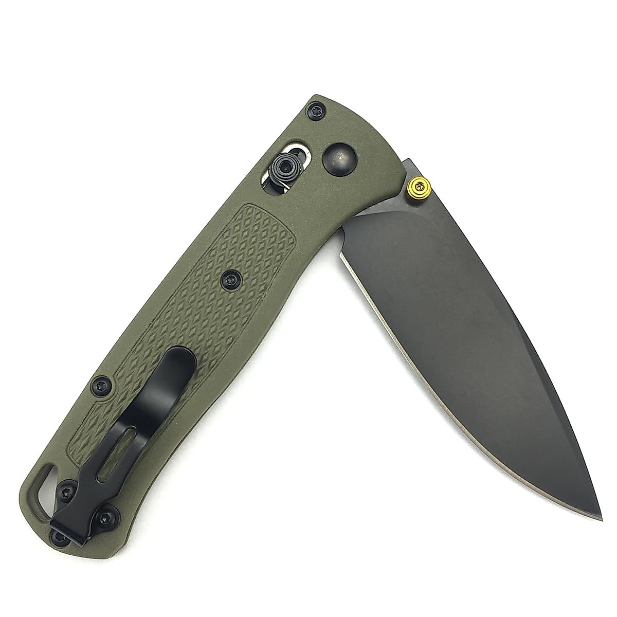 Manual Open Bugout 535 Folding Knife, Axis Lock Pocket Knife with 3 Inch 8Cr13MoV Blade, Glass Reinforced Nylon Grivory Handle, Belt Clip for Camping Hunting