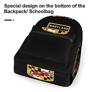 Maryland Flag Lightweight Travel Backpack for Unisex Casual Laptop Bookbag for Camping