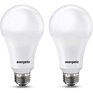 Dimmable A21 LED Bulb, 2600LM Super Bright Light Bulbs, 20W=150W, Warm White 3000K, UL Listed, E26 Base, Damp Rated, 2 Pack