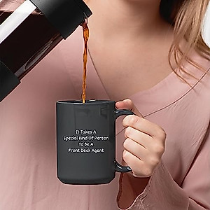 Special Person Gift for Front Desk Agent Receptionist Coworker Humor 11oz 15oz Black Coffee Mug