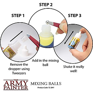 The Army Painter Paint Mixing Balls - Rust-proof Stainless Steel Paint Mixing Balls for Mixing Model Paints - Stainless Steel Mixing Agitator Balls and Paint Balls, 5.5mm/apr. 0.22”, 100 Pcs