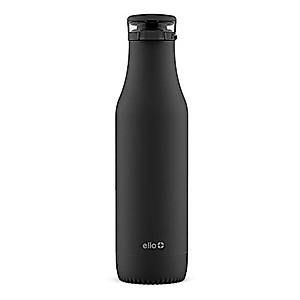 Ello Riley 18oz Vacuum Insulated Stainless Steel Water Bottle with Flip Lid, Black, 18 oz.