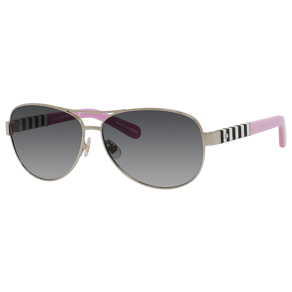 Kate Spade New York Women's Dalia Aviator Sunglasses, Silver & Gray Gradient, 58 mm