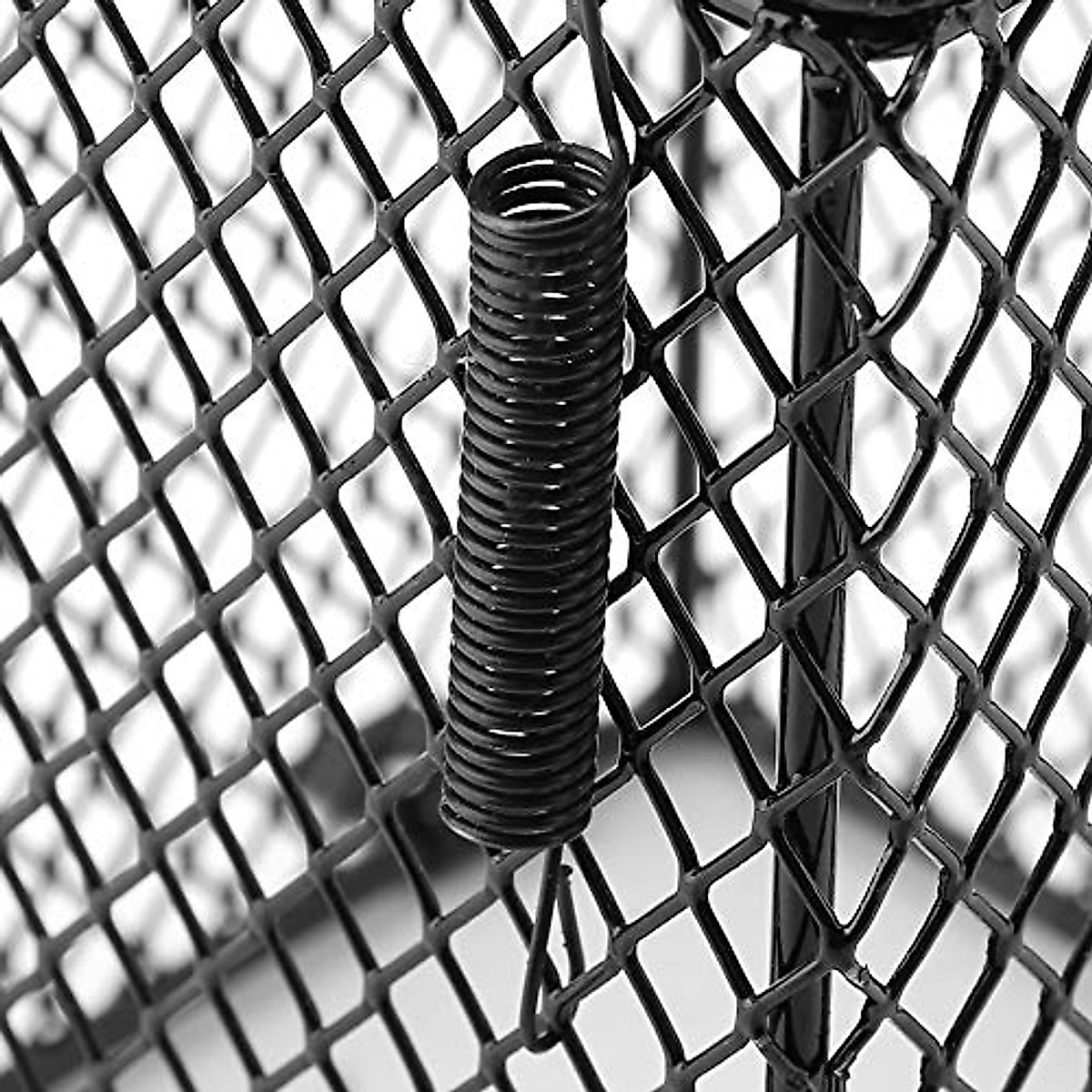 Iron Reptile Lamp Cover,Heat Light Cage Pet Reptile Anti Scald Lamp Mesh Cover Day Night Ceramic Light Bulb Heating Lampshade,Heat Light Cage with 4 Screws (Square)