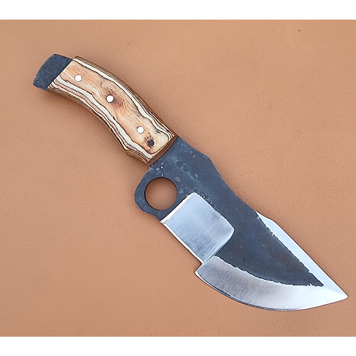 Meerab Corporation Handmad High Carbon Steel Hunting Tracker Knife Overall 10 Inches With Olive Wood Handle