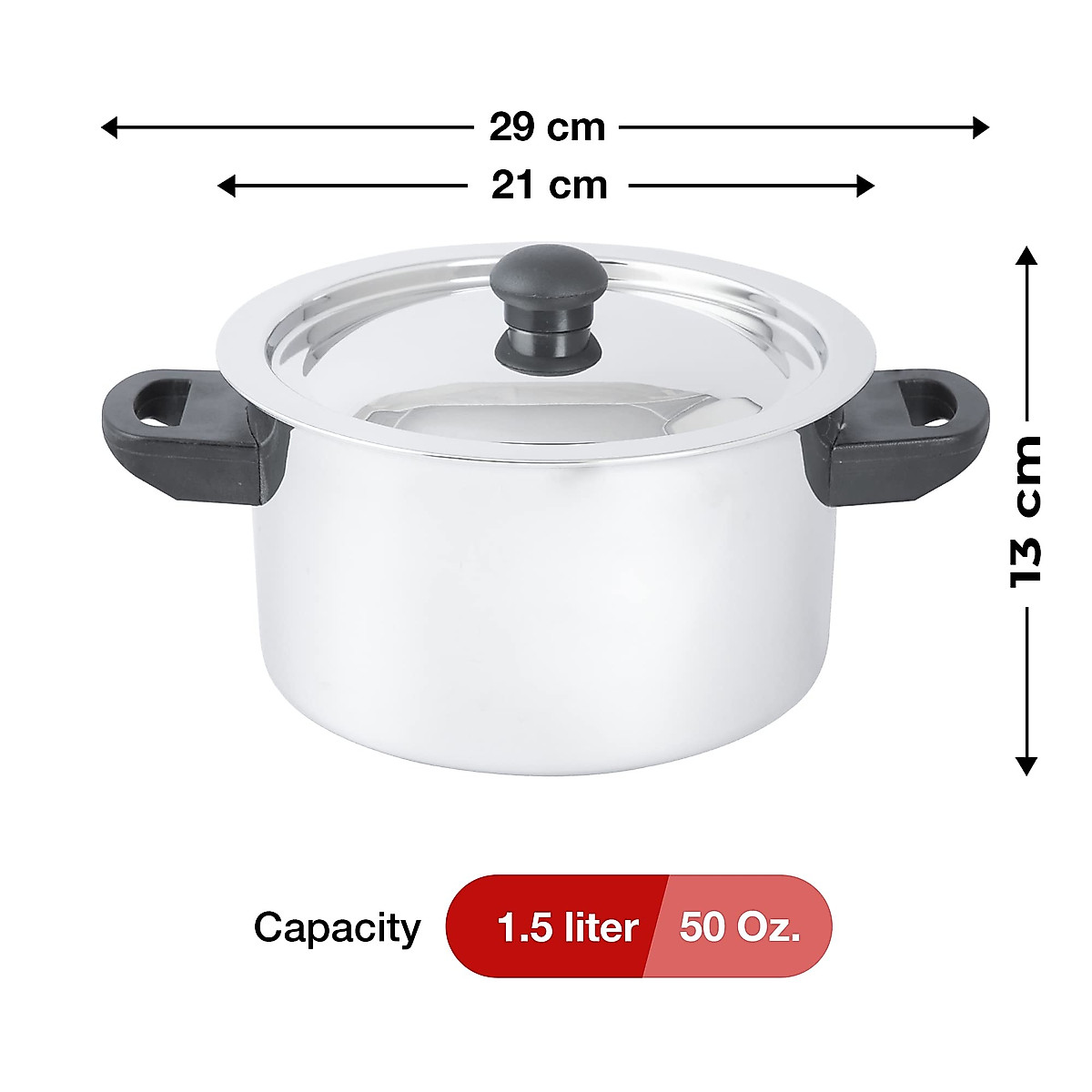 KSJONE Stainless Steel Milk Boiler Pot, Double Wall Milk Cooker with Whistle and Funnel, Silver (1.5 Quart)