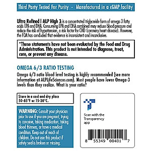 ALP High-3 Omega 3 Fish Oil Supplement - 210-Count