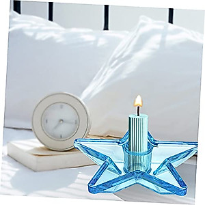 LIGHTAOTAO Five-Pointed Star Candlestick Die Hand Decor Resin Table Mold Jewlery Tray Silicone Molds for Resin Star Trinket Tray Molds Star Silicone Molds DIY Epoxy Mold Creative Epoxy Mold