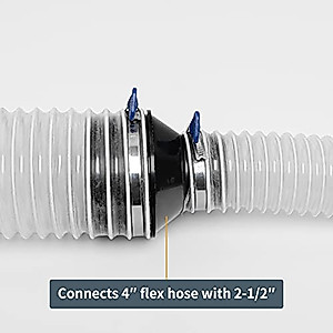 POWERTEC 70136 4-Inch Hose to 2-1/2 Inch Hose Cone Reducer