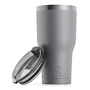 RTIC Tumbler, 30 oz Insulated Tumbler Stainless Steel Coffee Travel Mug with Lid, Spill Proof, Hot Beverage and Cold, Portable Thermal Cup for Car, Camping, Graphite