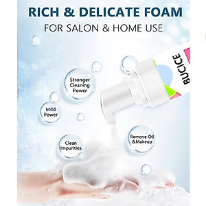 Premium Lash Shampoo and Cleanser Kit with Lash Fan, 60ml Eyelash Foam Cleanser, Facial Cleansing Brush, Eyelash Brush and Wash Bottle for Eyelash Extensions - Effective Eyelash Cleaning Solution