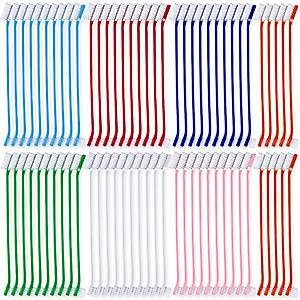 70 Pieces Dog Tooth Brush Pet Toothbrush Soft Grooming Dogs Toothbrush Dog Double Sided Toothbrush Puppy Long Handle Tooth Brush for Large and Small Teeth Cleaning Dental Oral Care (Colorful)
