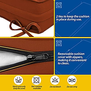 AAAAAcessories Outdoor/Indoor Bench Cushion for Patio Furniture Bench/Swing/Settee, 48 x 18 x 3 Inch, Rust