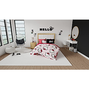 Franco Sanrio Hello Kitty Polka Dot Bedding 7 Piece Super Soft Comforter and Sheet Set with Sham, Full, (100% Official Licensed Product) Collectibles