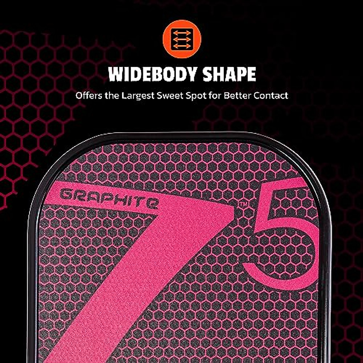 ONIX Graphite Z5 Pickleball Paddle (Graphite Carbon Fiber Face with Rough Texture Surface, Cushion Comfort Grip and Nomex Honeycomb Core for Touch, Control, and Power), Pink