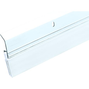 White Heavy Duty Triple Seal Door Sweep USA Made (4 FT Long)