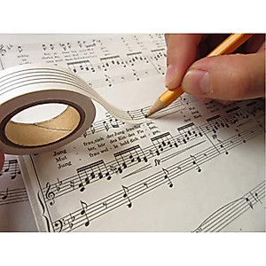 5-line Music Staff Tape | 15mm Wide | Detachable (Gorakusen, Japan Import)