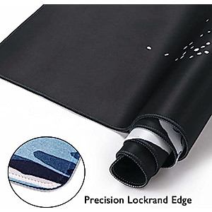 iLeadon Extended Gaming Mouse Pad - Non-Slip Water-Resistant Rubber Base Computer Keyboard Mouse Mat, 35.1 x 15.75-inch XX-Large, Ideal Partner for Work & Game, Sea Wave
